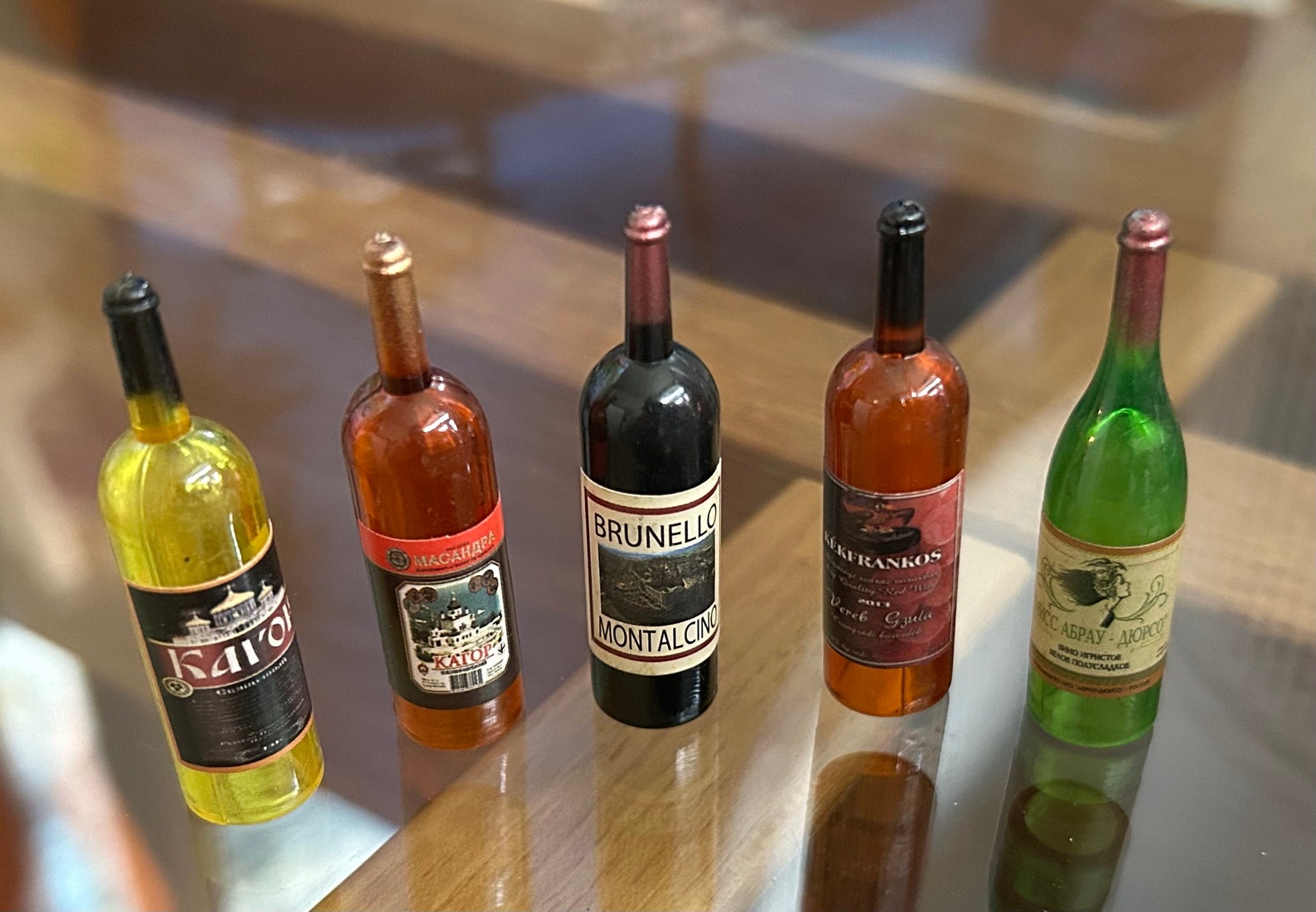 Miniature Wine Bottles - 5 Pieces - Etsy