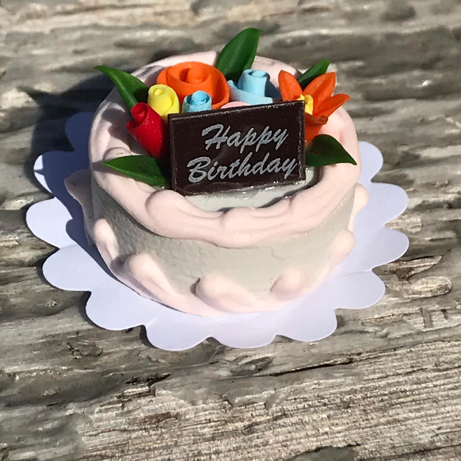Dollhouse Miniature Birthday Cake Your Choice Color - Etsy