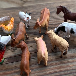 Miniature Farm Animals - 12 Pieces - Your Choice Type - Etsy