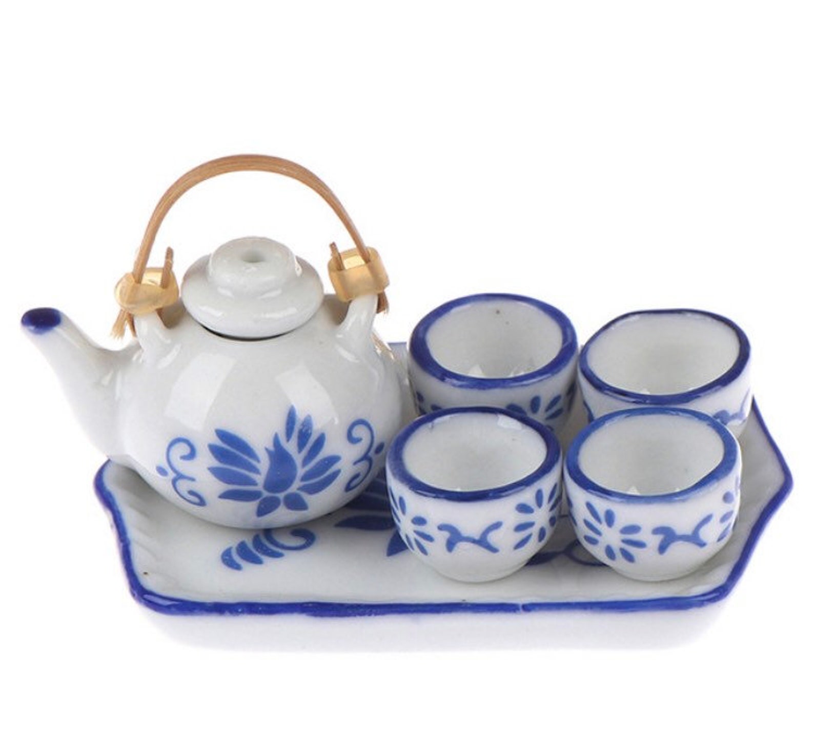 Dollhouse Miniature Tea Set | Etsy