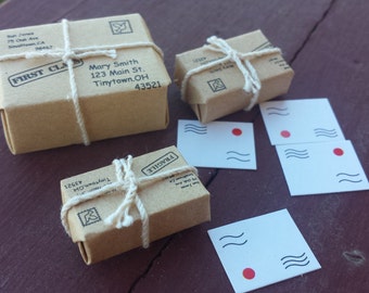 Miniature Packages Parcels & Letters Collection Set of 5 Dollhouse ...