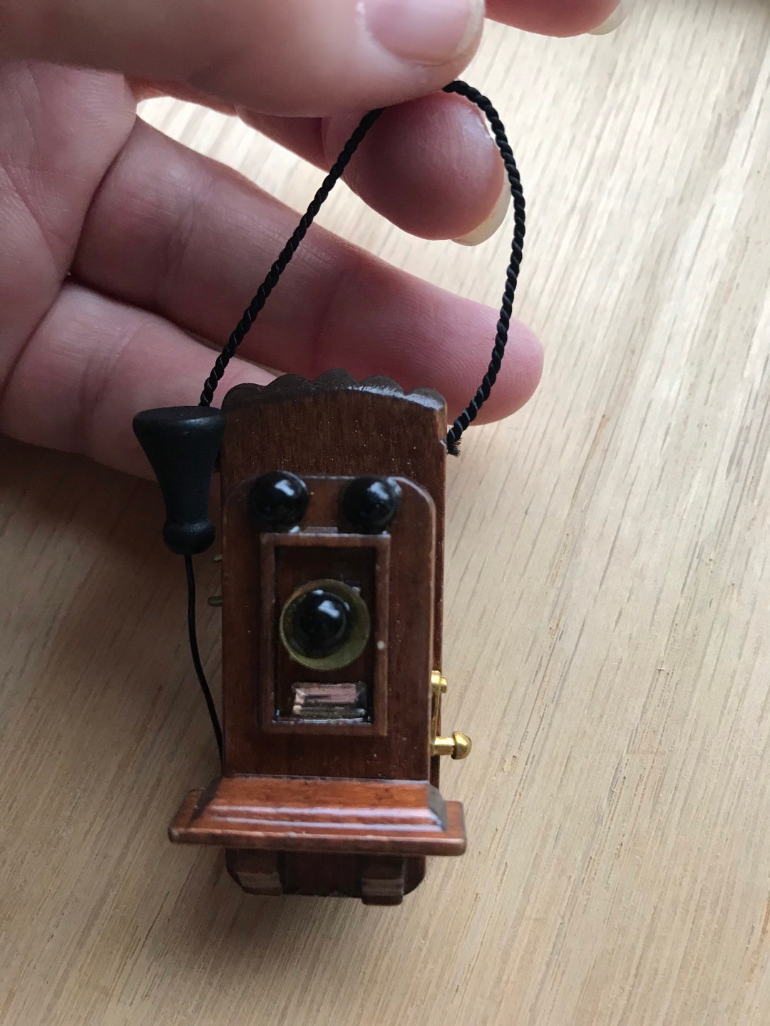 Miniature Vintage Wooden Phone - Etsy