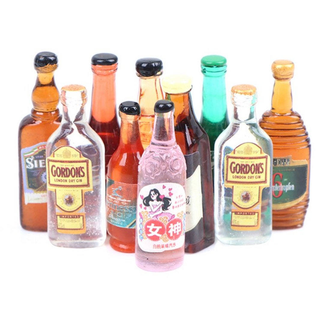 Miniature Liquor Bottles - 10 Pieces - Etsy