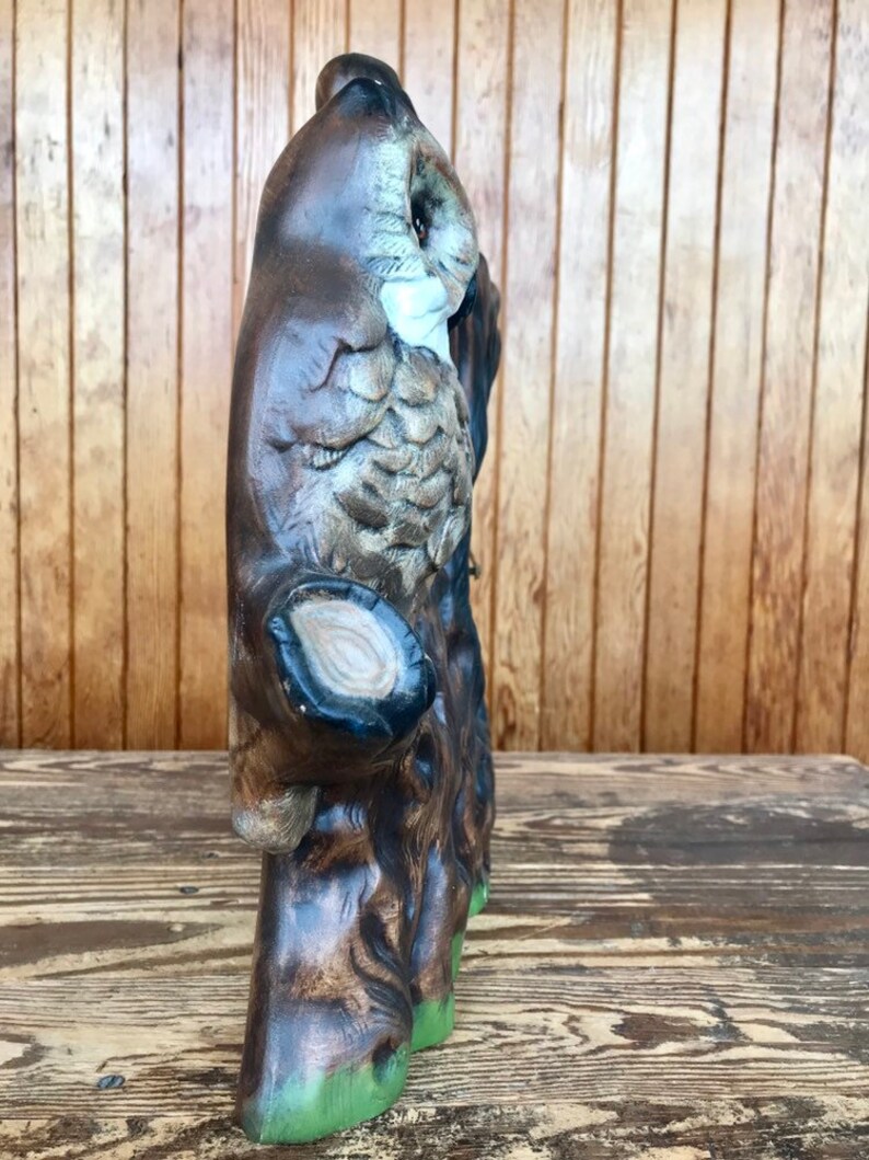 1980 Vintage Ceramic Owl Clock - Etsy