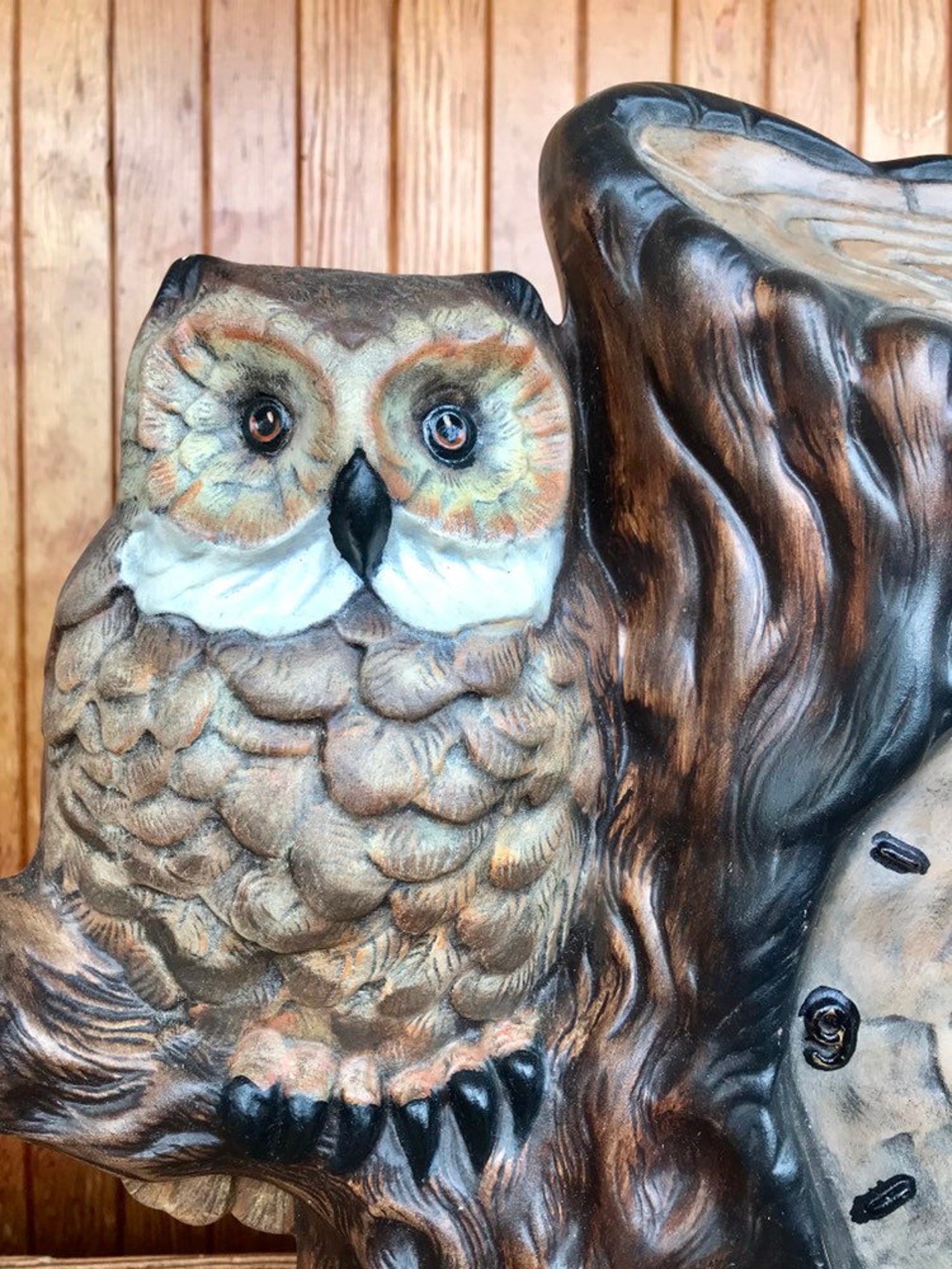 1980 Vintage Ceramic Owl Clock - Etsy