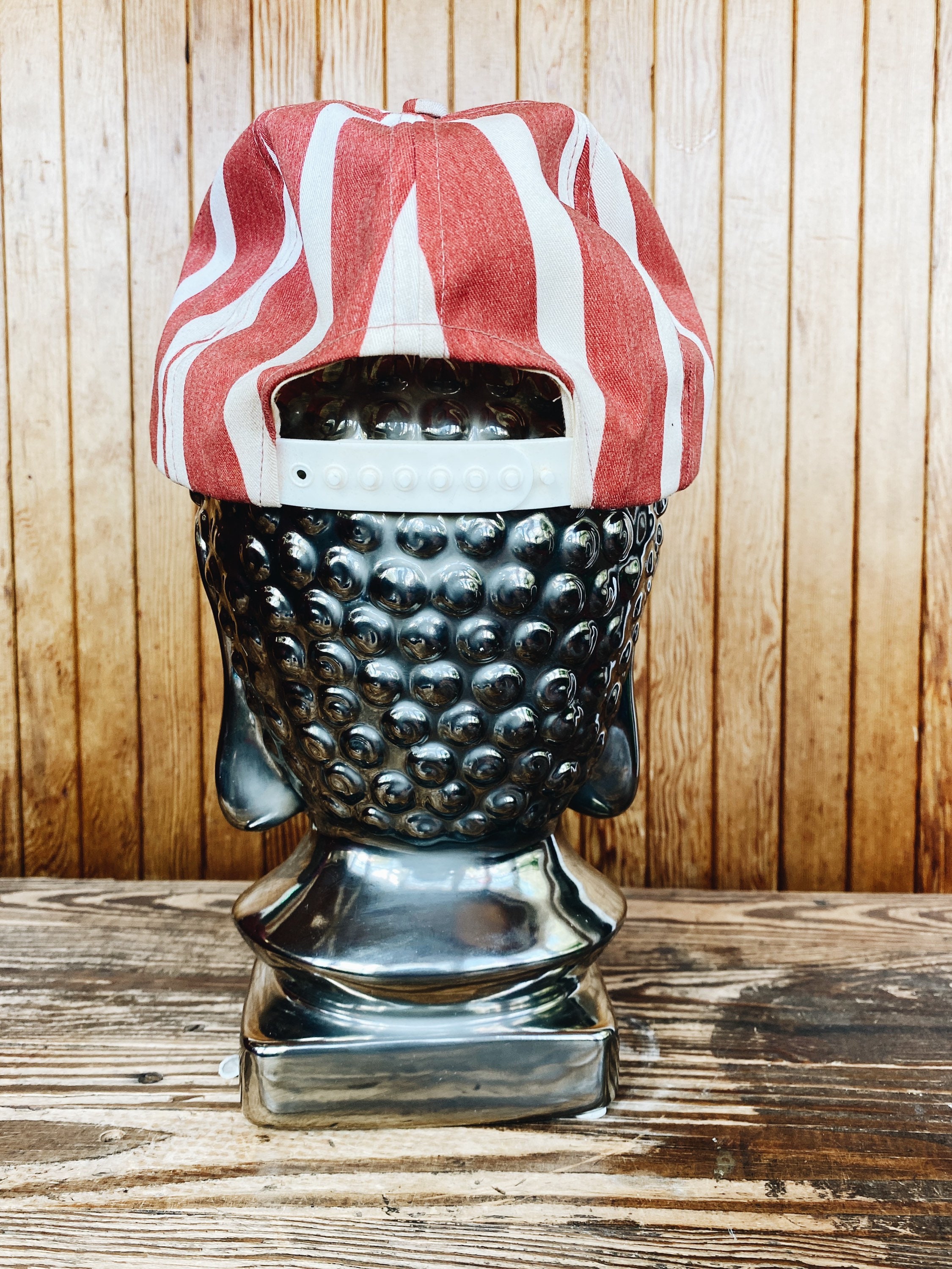 Vintage Red and White Striped Baseball Cap - Etsy