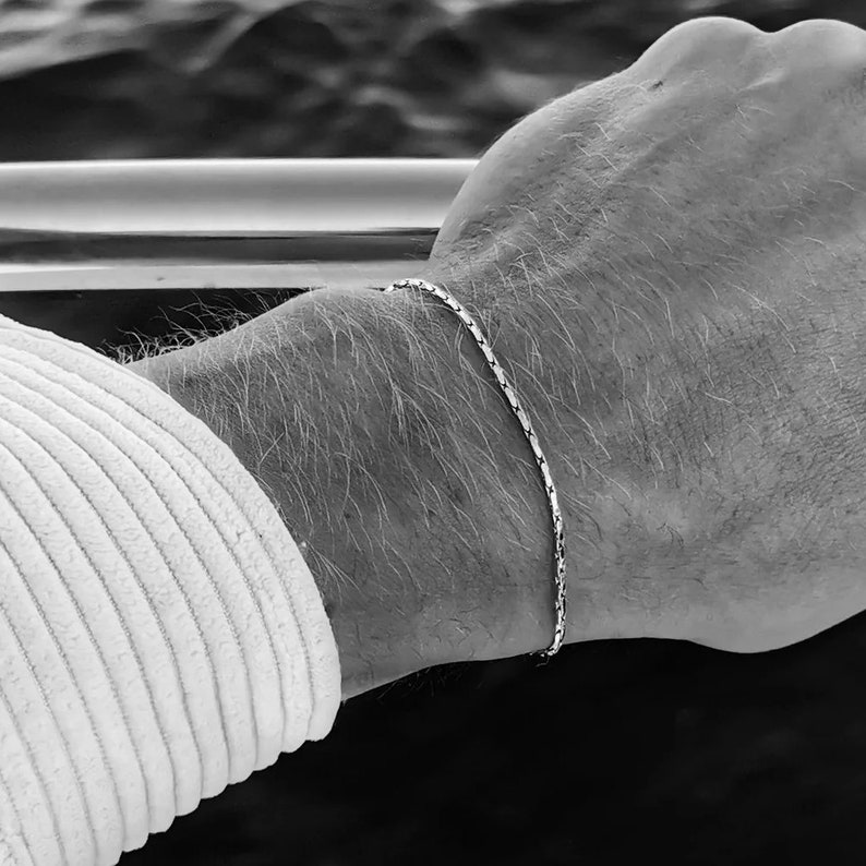 Wire Chain Bracelet | Minimalist Jewellery for Men | Perfect Gift for ...