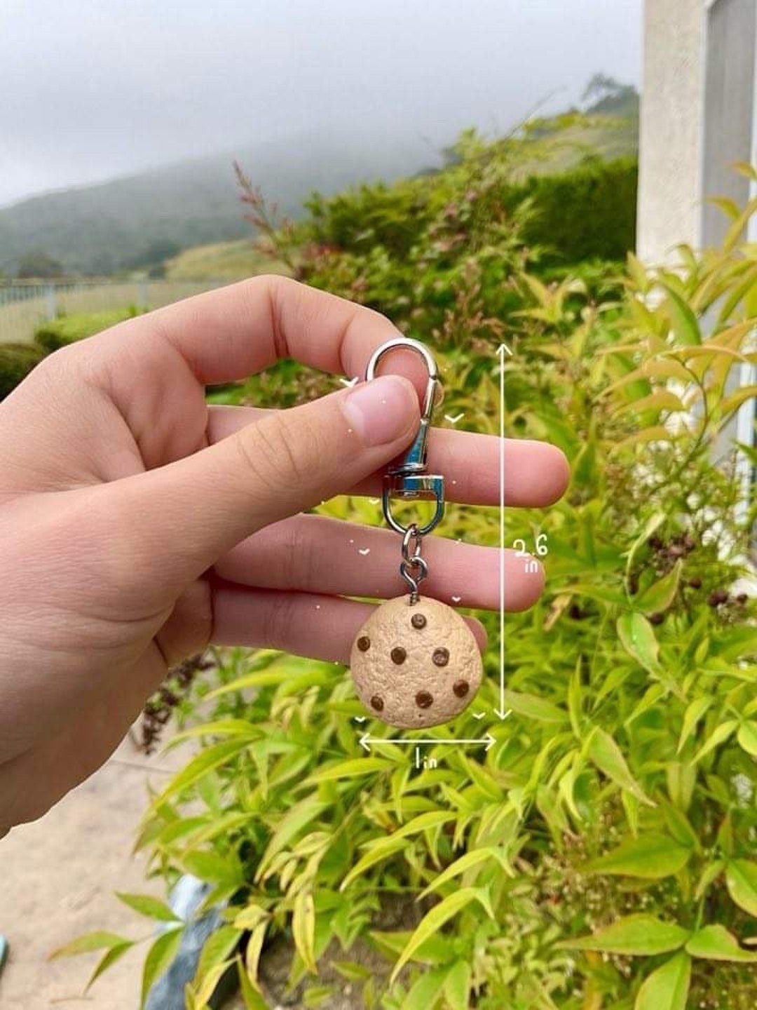 Cookie Polymer Clay Keychain Cute Gift Idea Handmade Accessory Textured ...