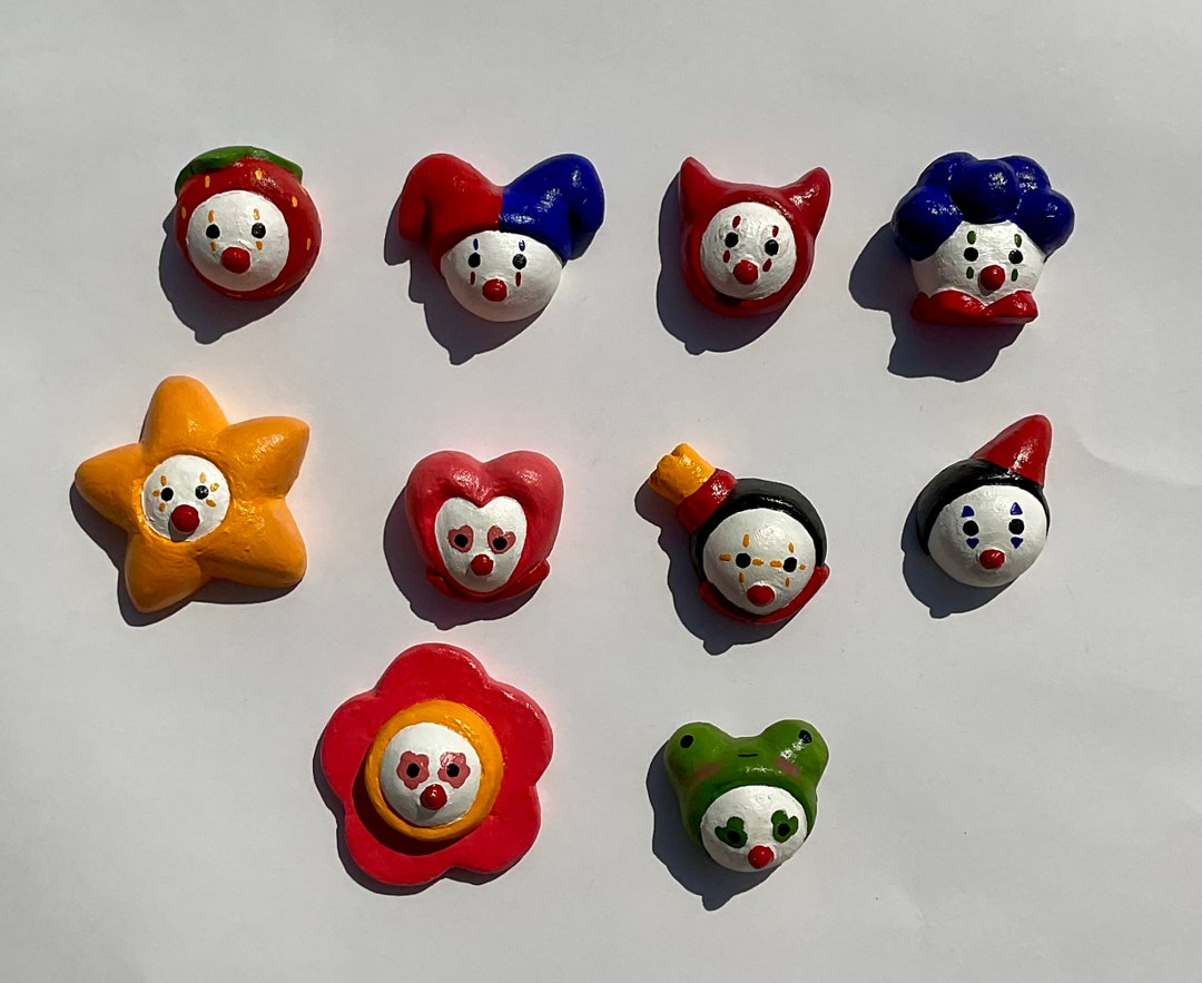 Cute Silly 3D Airdry Clay Clown Magnet - Etsy