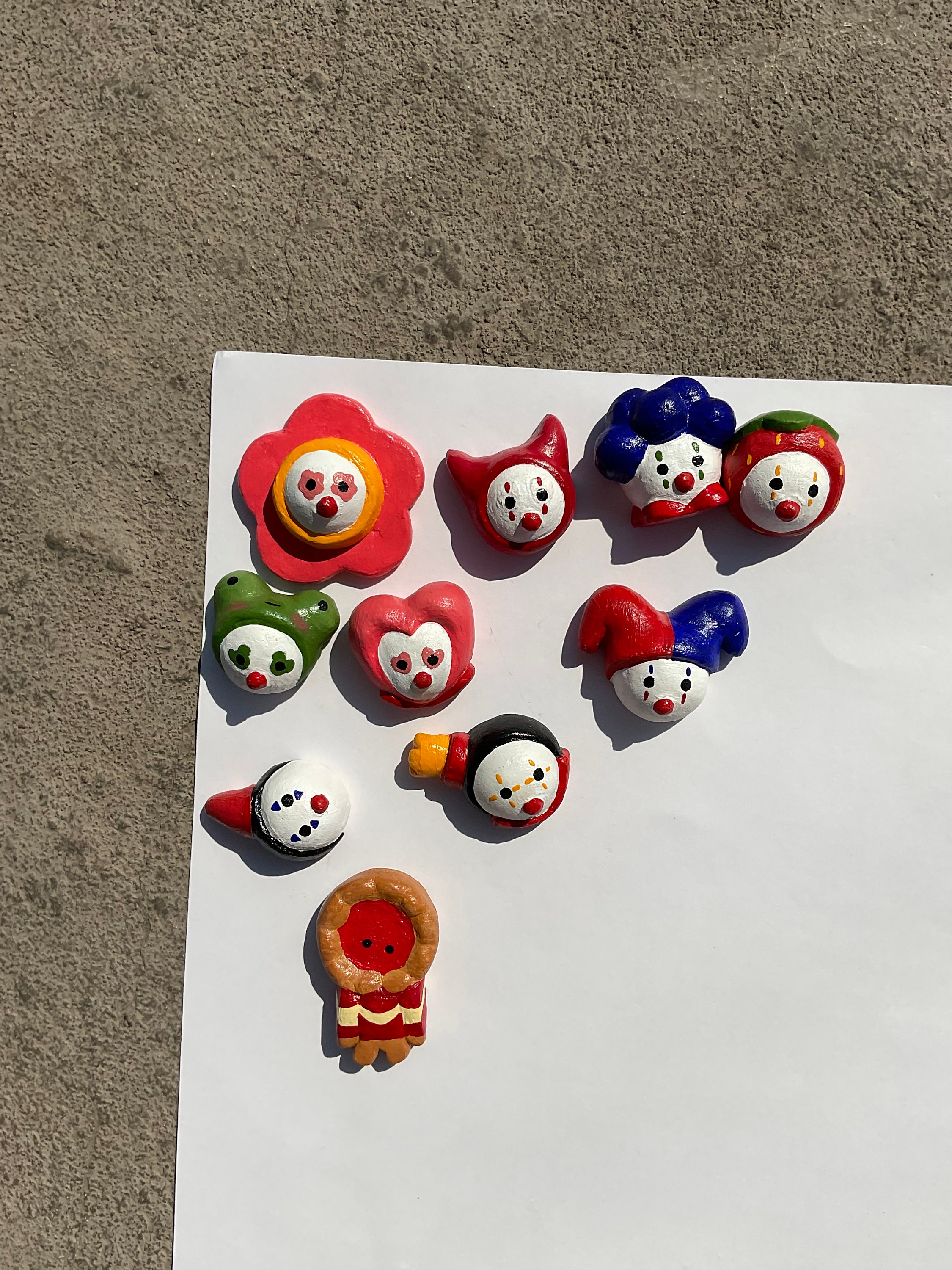 Cute Silly 3D Airdry Clay Clown Magnet - Etsy
