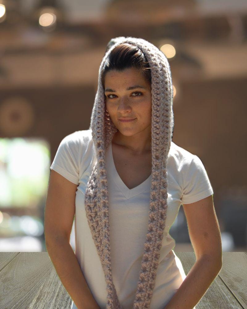 CROCHET PATTERN -scarf / Hoodie Pattern - Easy - Etsy