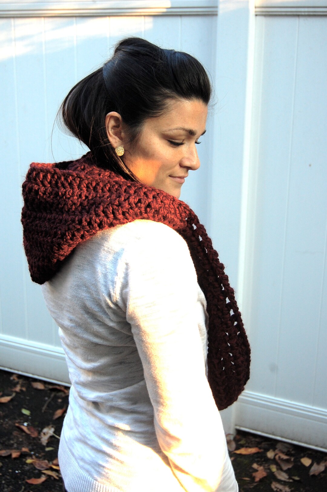 CROCHET PATTERN Scoodie + Scarf Hoodie Crochet Pattern + Easy Crochet ...