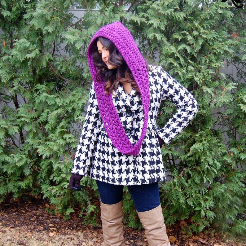 CROCHET PATTERN Scoodie + Scarf Hoodie Crochet Pattern + Easy Crochet ...
