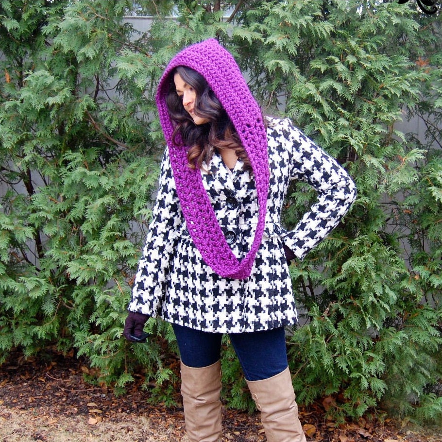 CROCHET PATTERN Scoodie + Scarf Hoodie Crochet Pattern + Easy Crochet ...