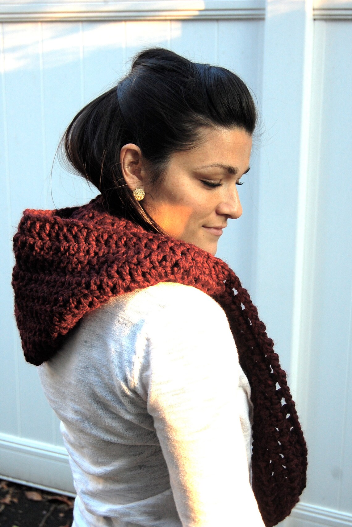 DIGITAL DOWNLOAD for Scarf/hoodie Crochet Pattern Easy - Etsy