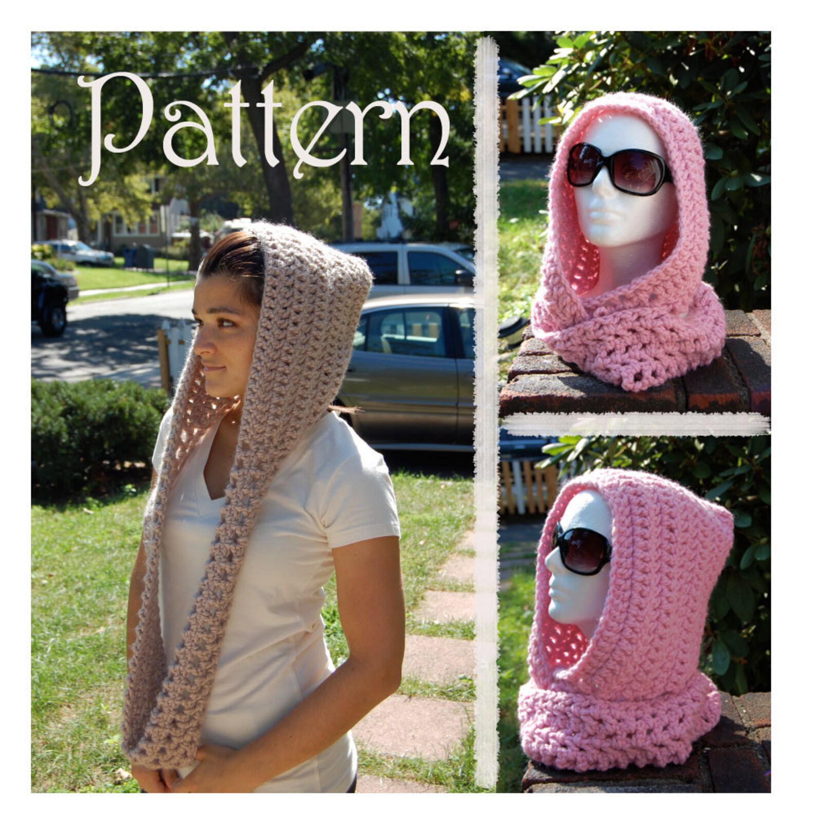 CROCHET PATTERN Scoodie + Scarf Hoodie Crochet Pattern + Easy Crochet ...