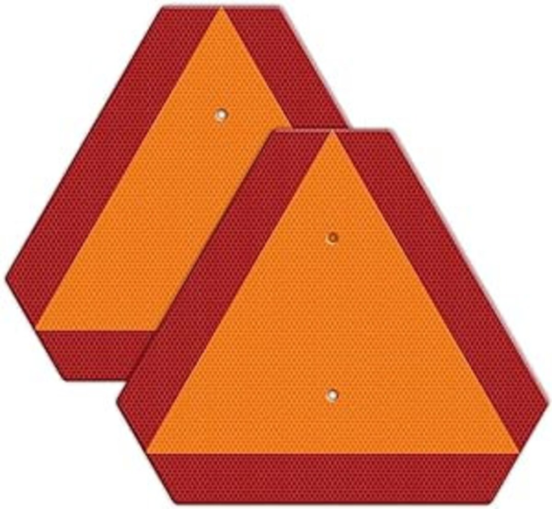 2-pack Slow Moving Vehicle Signs for Golf Cart 14x16 Reflective ...
