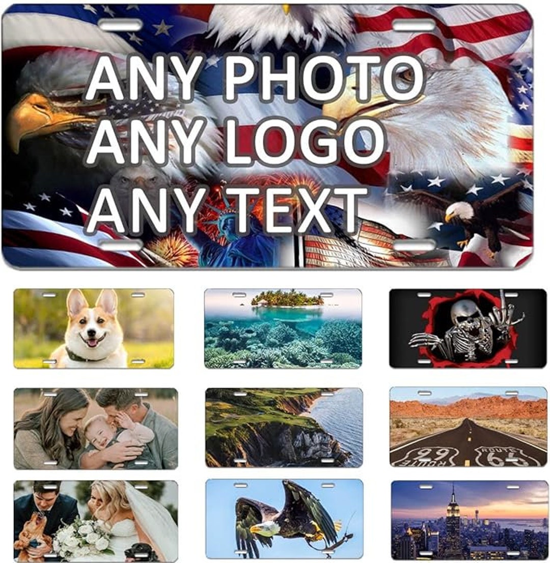 Custom License Plate for Front of Car Personalized Number Plate With ...