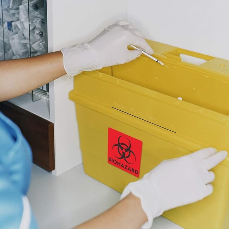 12-pack Biohazard Stickers 6x6 Waterproof Vinyl Warning Labels 6 Mil ...