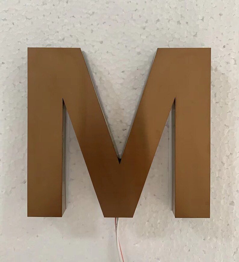 Personalized 3D Metal Letter Signs Custom Business and Wall Decor High ...