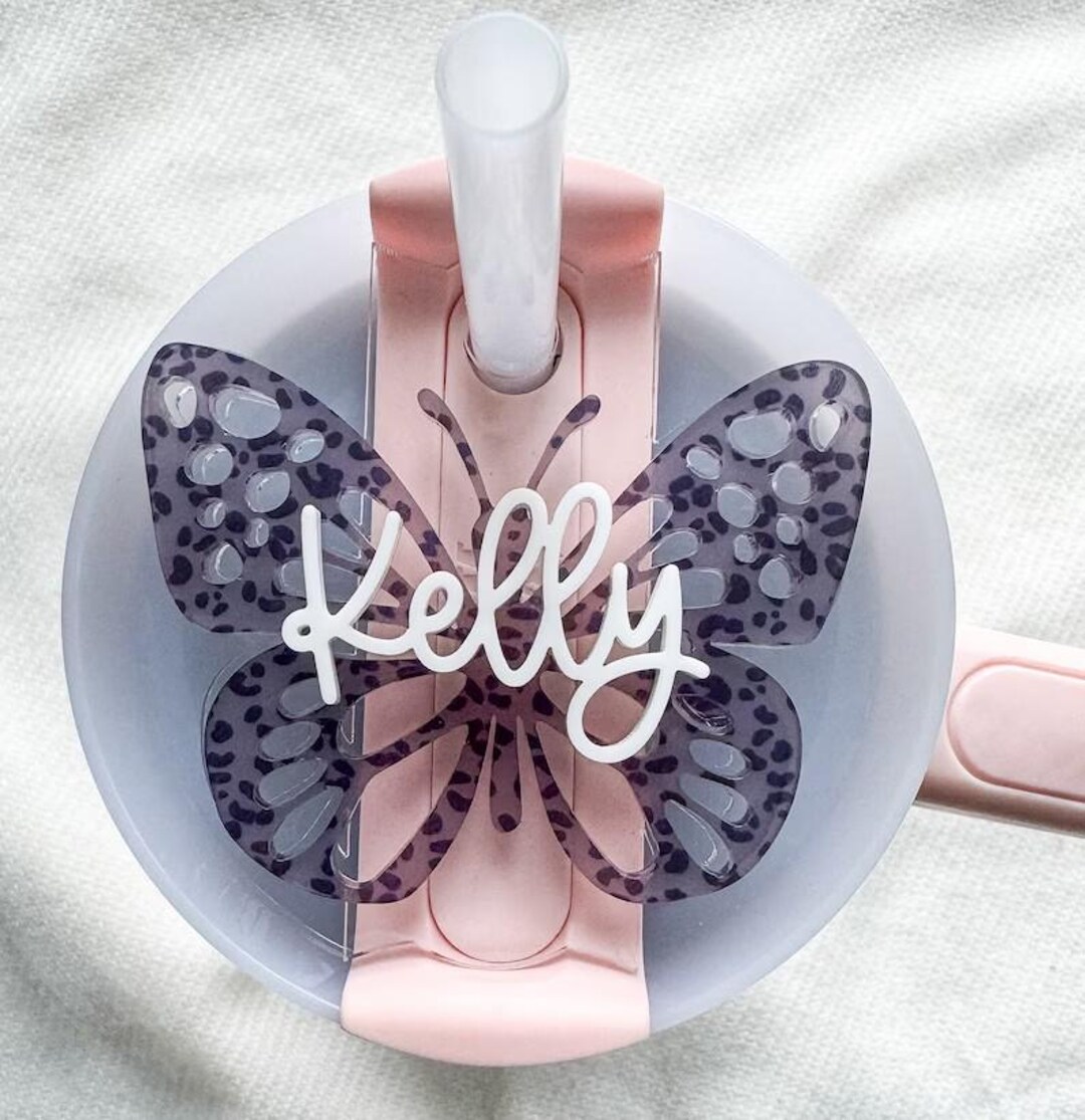 Butterfly Stanley Customized Name Plate | Tumbler Cup Accessories ...