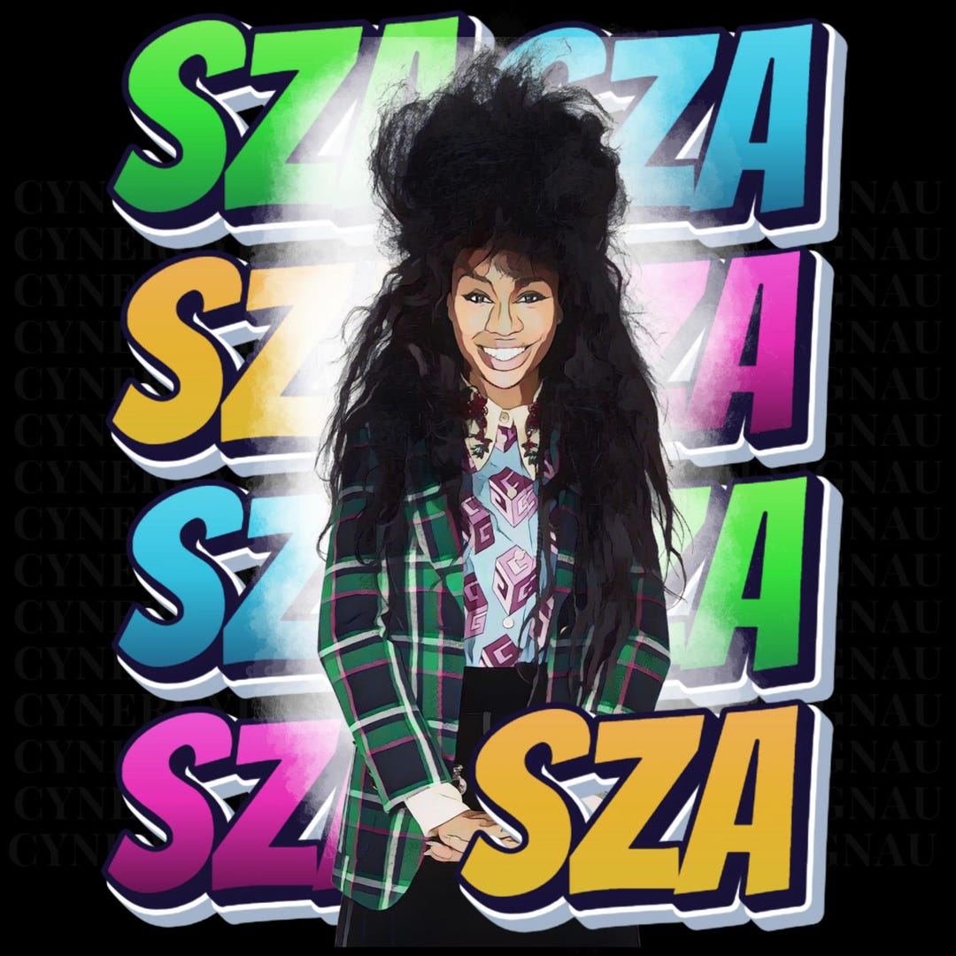 SZA PNG Design, Sza Concert Merch Png, Sza Music, Sza Digital Download ...