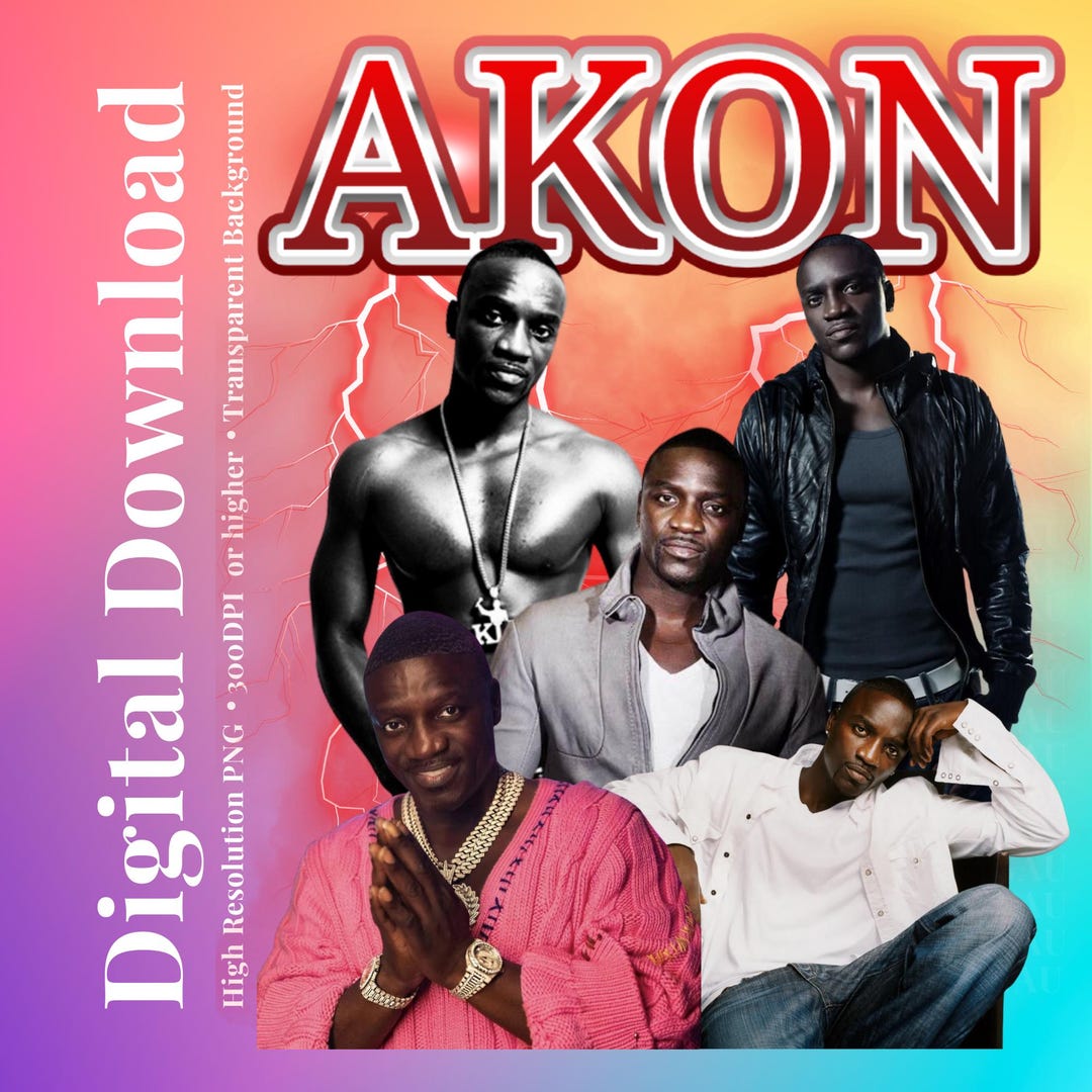 Akon PNG Design, Akon Rapper RNB Juicy Fest World Tour 2025 Png, Akon ...