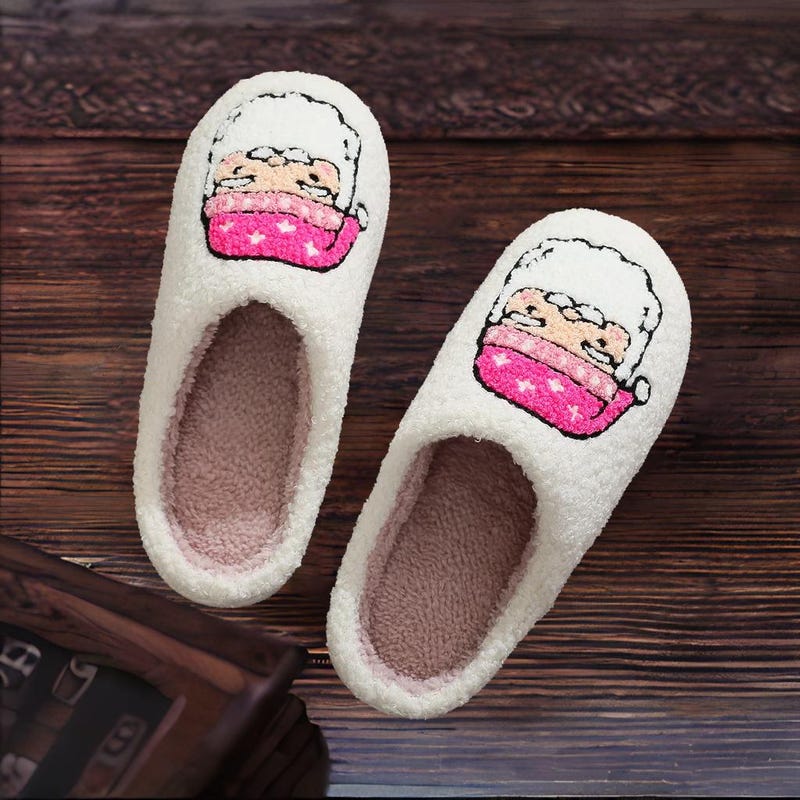 Santa Slippers - Etsy
