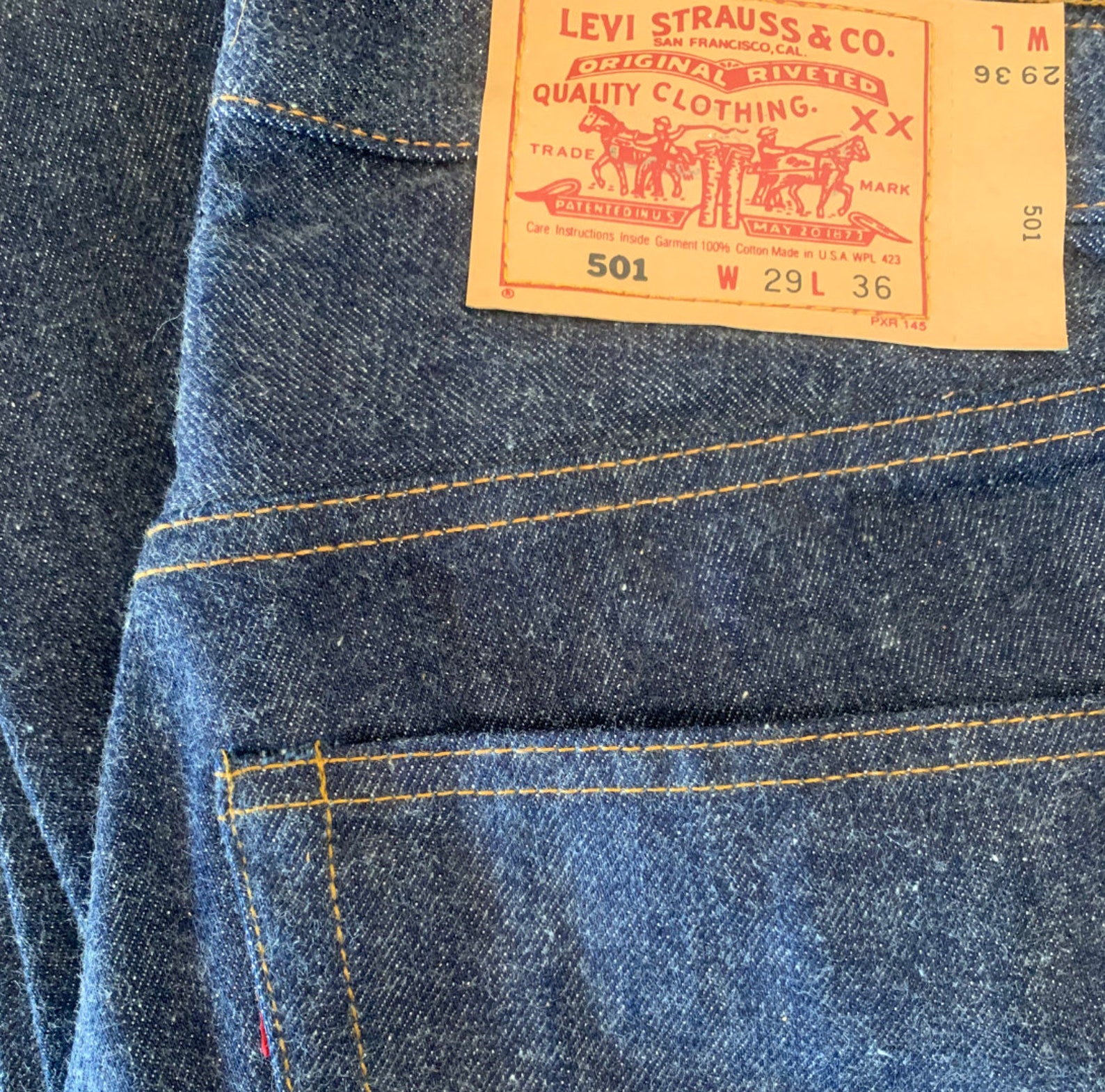 Rare Vintage Levi's 501 Selvedge Redline Jeans, Irregular 1990s, New ...