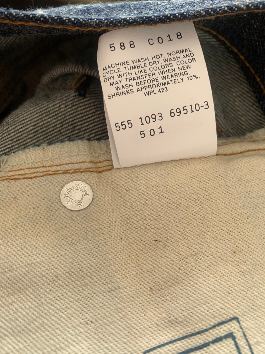 Rare Vintage Levi's 501 Selvedge Redline Jeans, Irregular 1990s, New ...