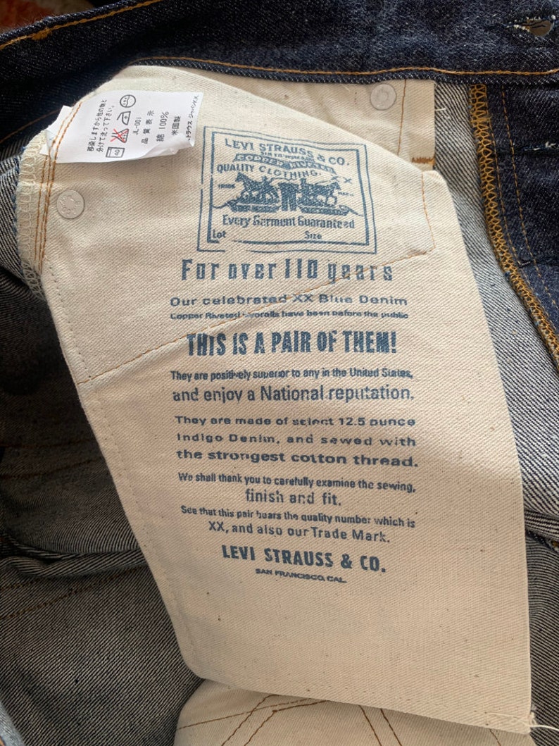 Rare Vintage Levi's 501 Selvedge Redline Jeans, Irregular 1990s, New ...