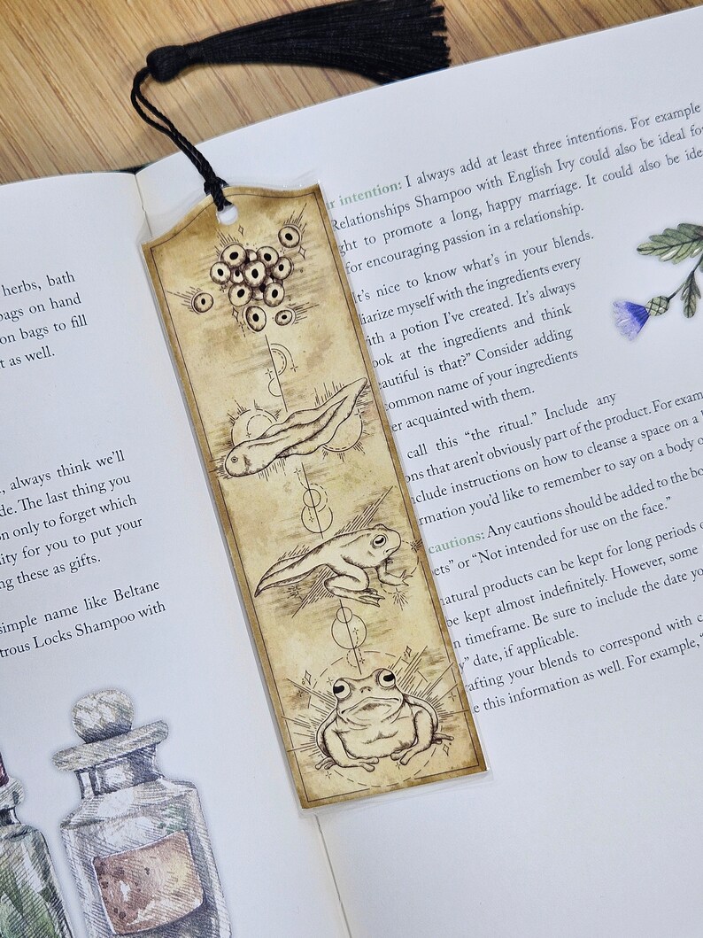 Frog Cycle Bookmark | Cute Bookmark | Book Lovers | Handmade | Reading ...
