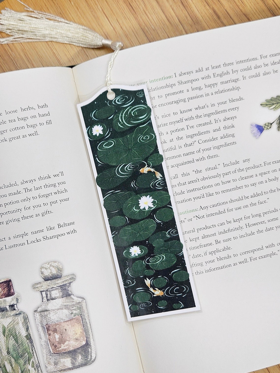 Pond Bookmark | Cute Bookmark | Book Lovers | Handmade | Reading ...