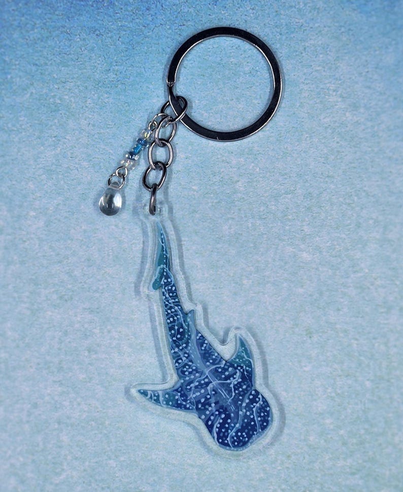 Whale Shark Keychain - 3" | Acrylic Keychain | Acrylic Charm | Double ...