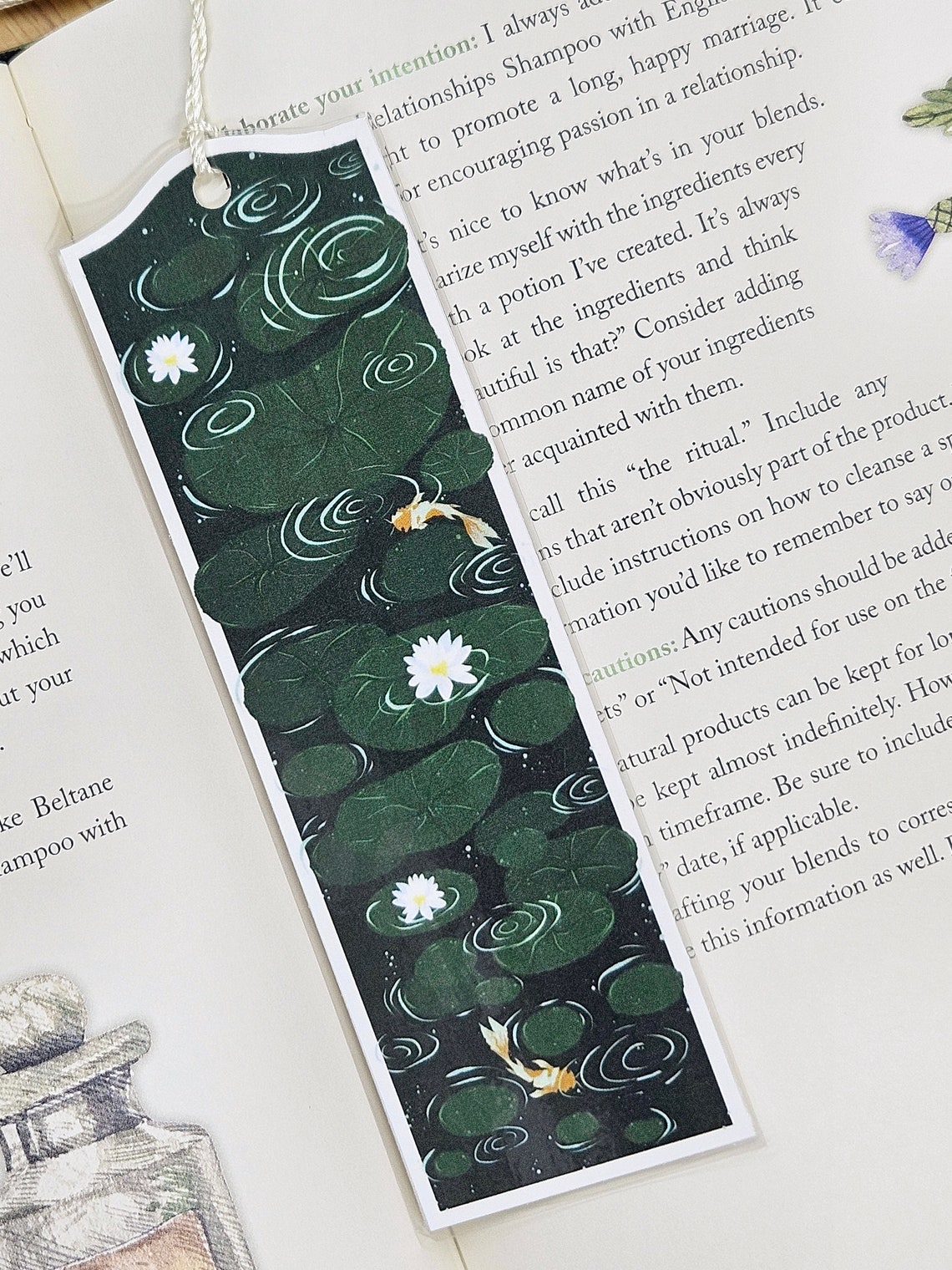 Pond Bookmark | Cute Bookmark | Book Lovers | Handmade | Reading ...