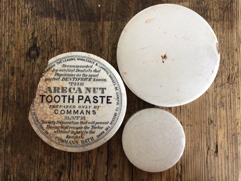 Antique Ironstone Toothpaste Pot Lidstooth Pasteareca Tooth Pastethree ...