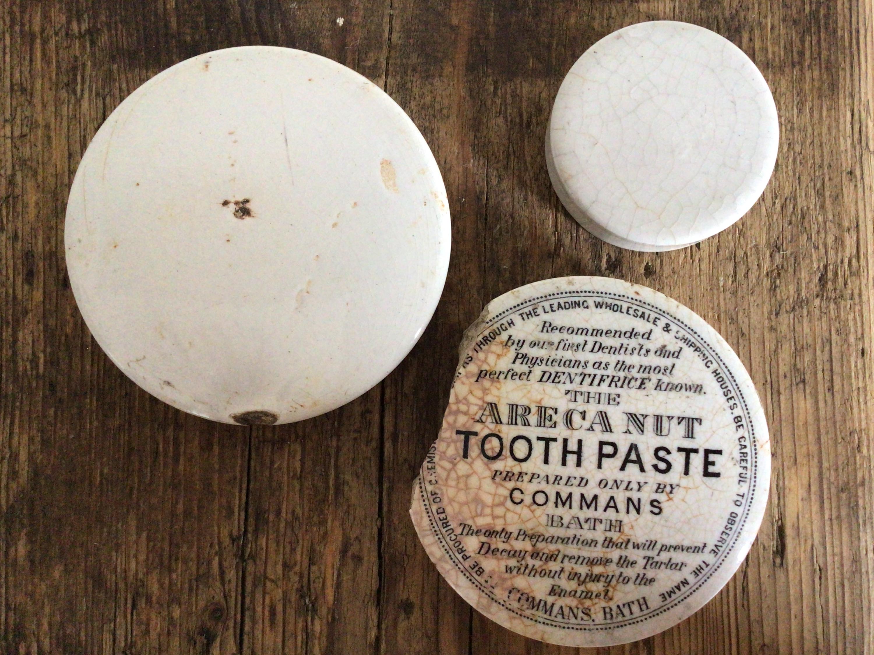 Antique Ironstone Toothpaste Pot Lidstooth Pasteareca Tooth Pastethree ...