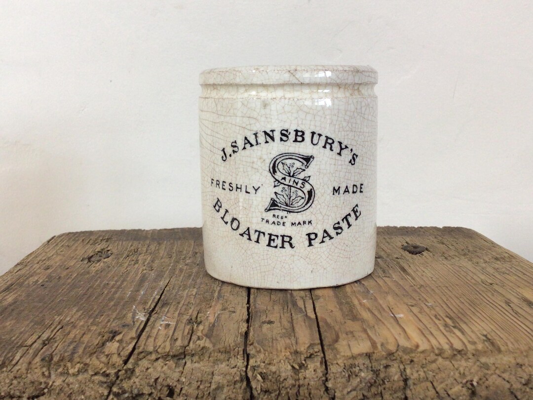 Sainsburys Bloater Pastestoneware Jarprinted Stonewarelarge Jar - Etsy