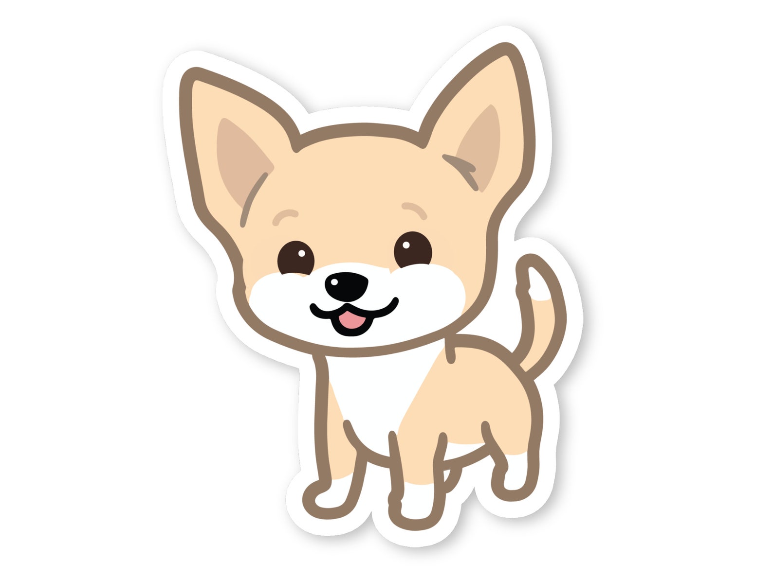 Chihuahua Sticker, Waterproof Dog Decal, Water Bottle Sticker, Laptop ...