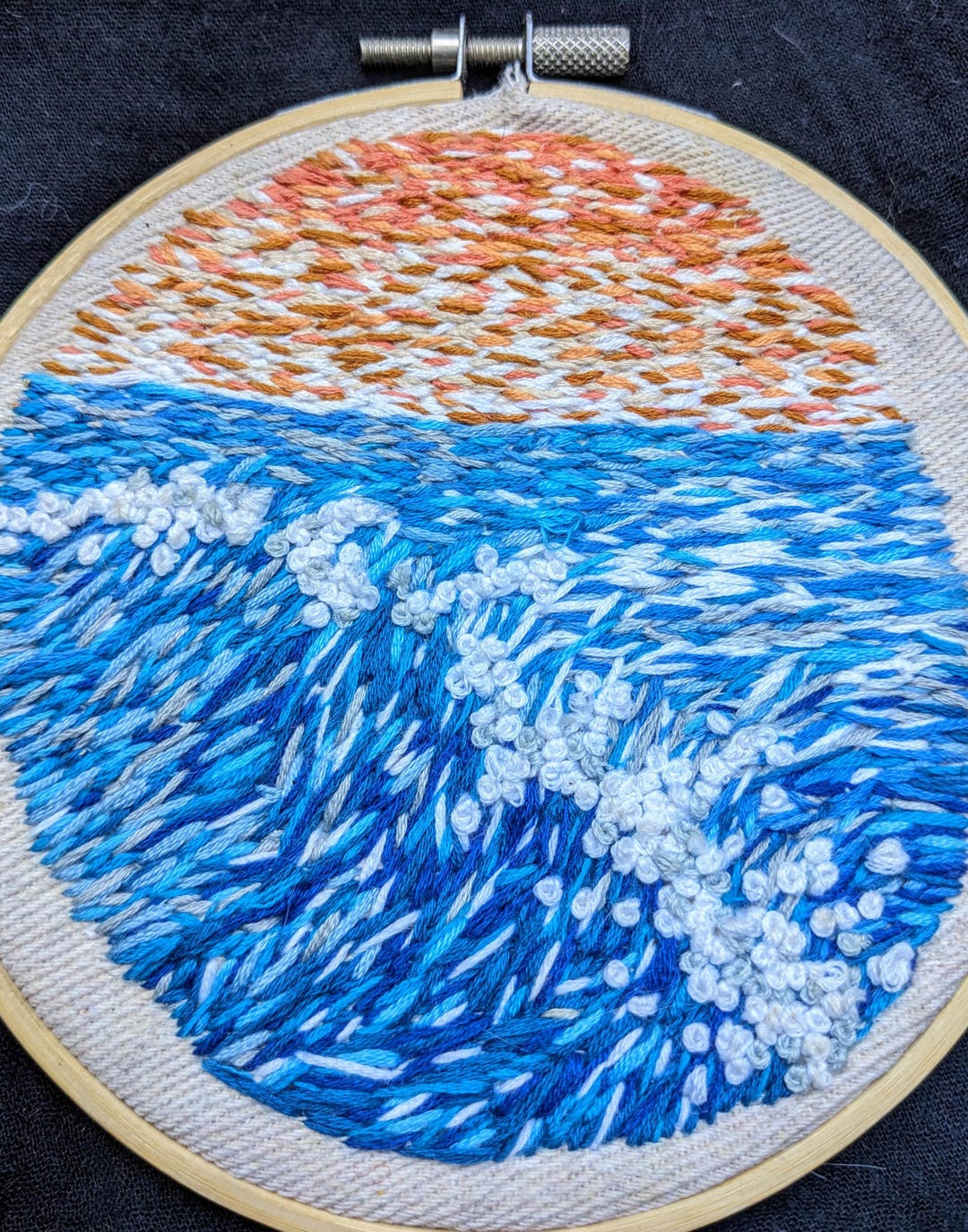 Handmade Ocean Scene Embroidery - Etsy