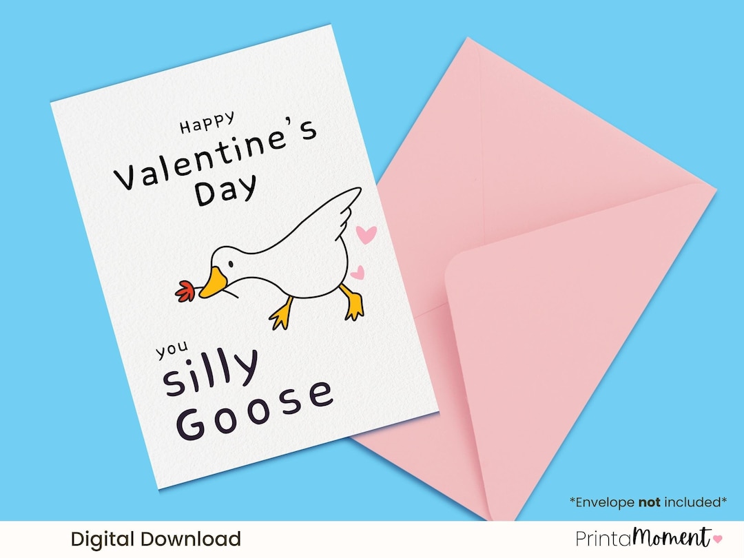 Silly Goose Valentine's Day Card for Husband, Wife, Boyfriend ...