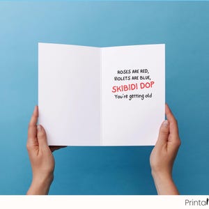 Skibidi Slang Kids Birthday Card, Funny Printable Greeting Card , Teen ...