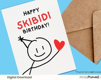 Trendy Gen Z/alpha Birthday Greeting Card - Funny & Colorful Phrases - Etsy