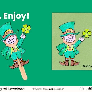 St. Patricks Day Printable, Build a Leprechaun Activity Sheet for Kids ...