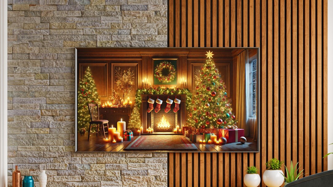 Christmas Samsung Frame TV Art, Cozy Christmas Landscape TV Art ...