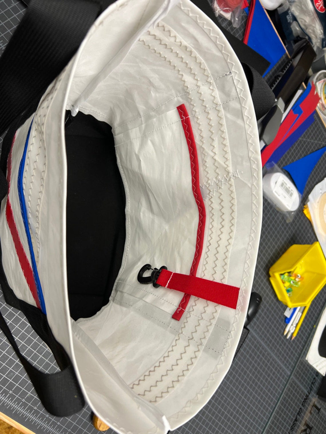 Upcycled Sail Tote - Recycled Sailcloth Marine Canvas Bag. Elevate Your ...