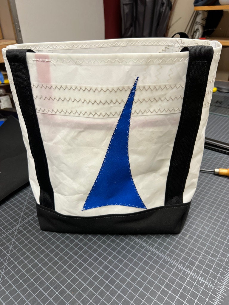 Upcycled Sail Tote - Recycled Sailcloth Marine Canvas Bag. Elevate Your ...