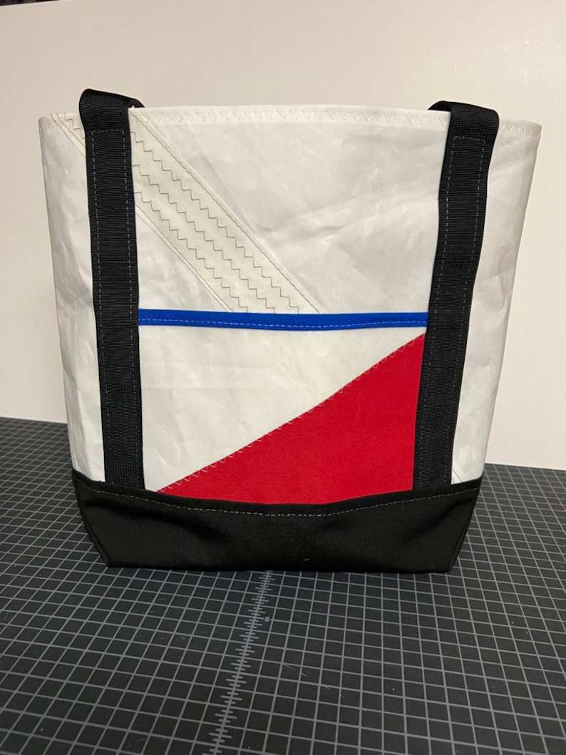Upcycled Sail Tote - Recycled Sailcloth Marine Canvas Bag. Elevate Your ...