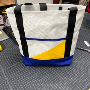 Upcycled Sail Tote - Recycled Sailcloth Marine Canvas Bag. Elevate Your ...
