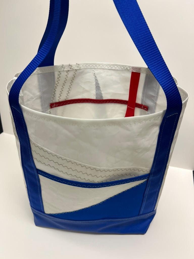 Upcycled Sail Tote - Recycled Sailcloth Marine Canvas Bag. Elevate Your ...